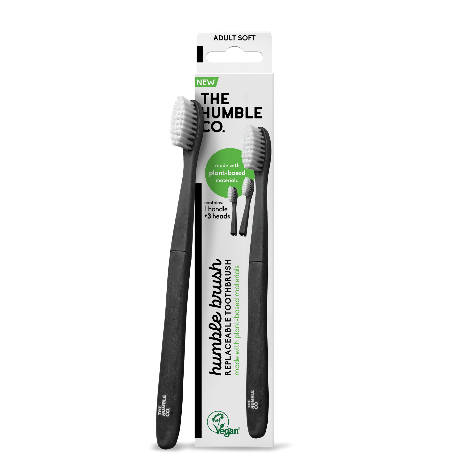 Plant-Based Toothbrush - Soft 3x heads – The Humble Co.